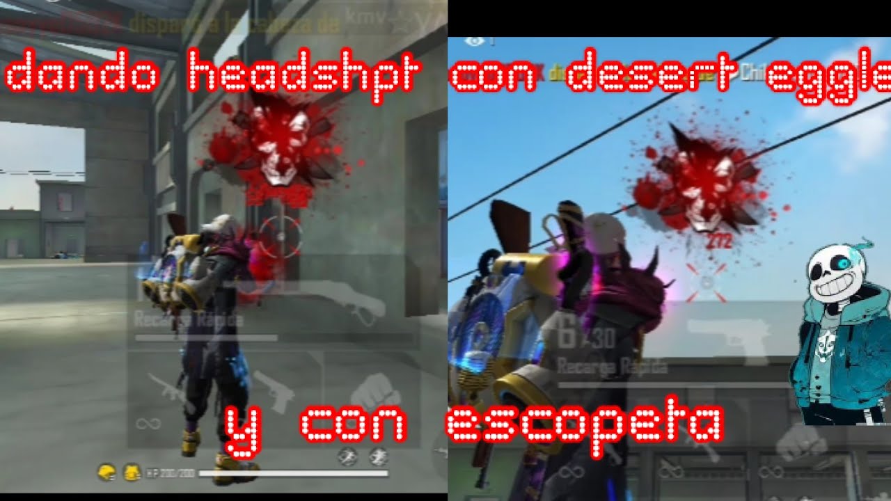 Free Fire | sans y papyrus | headshots con desert eggle y esvopeta ...