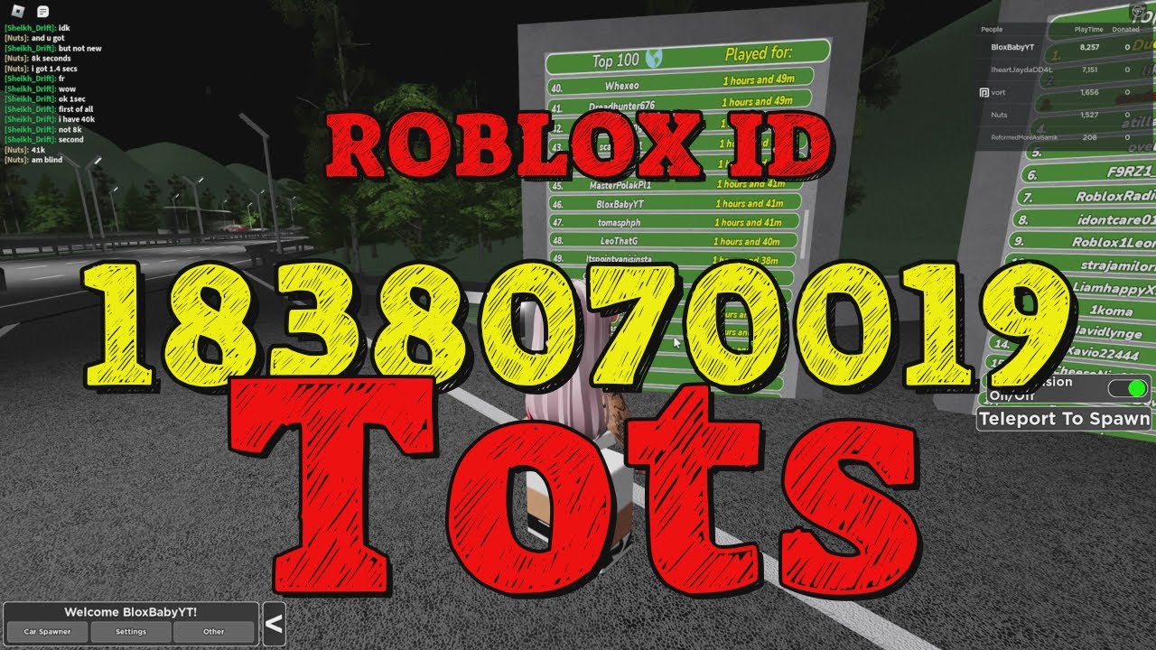 TOTS Roblox Song Codes - YouTube