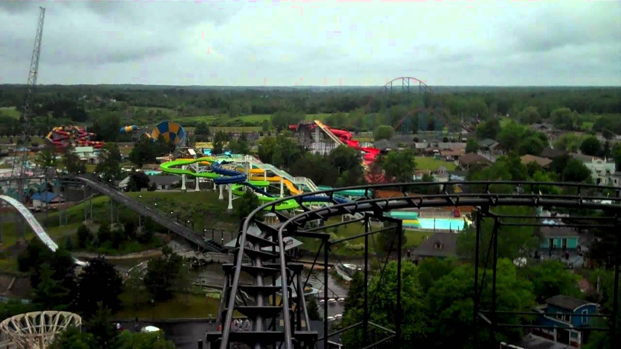 Riding the Viper Roller Coaster (Front Seat) at Darien Lake Theme Park ...
