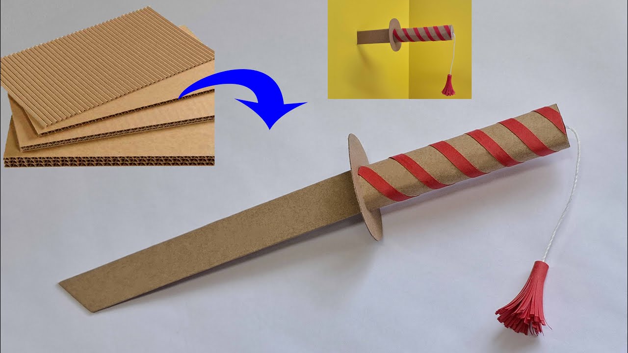 How To Make Sword From Cardboard | DIY Handmade Cardboard Craft | Best ...