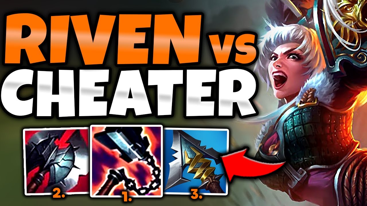 RIVEN MAINS... HOW TO BEAT AN ACTUAL CHEATER! (RIVEN VS SCRIPTER) - S12 ...
