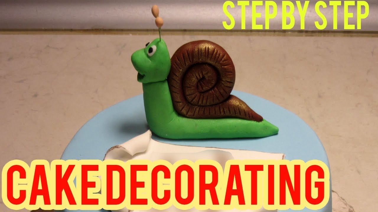 HOW TO MAKE BIRTHDAY CAKE - SNAIL CAKE - FONDANT DECORATION - YouTube