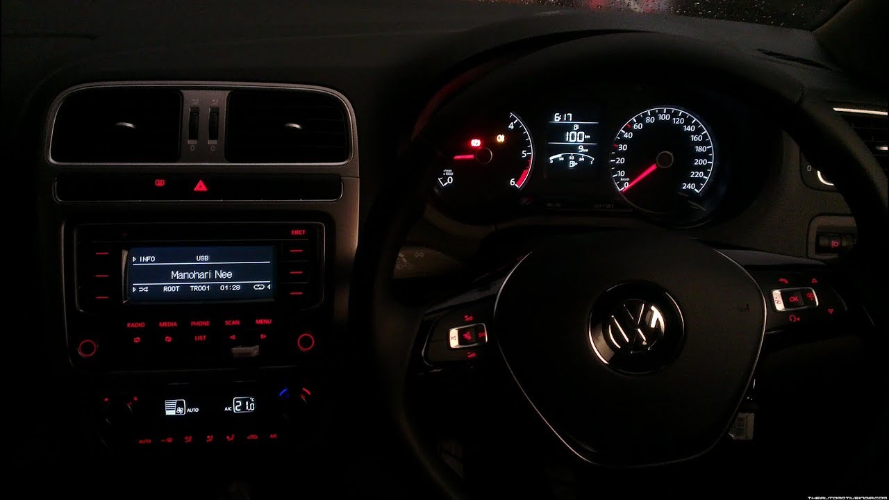 VW Polo 2017 Interior at Night - YouTube