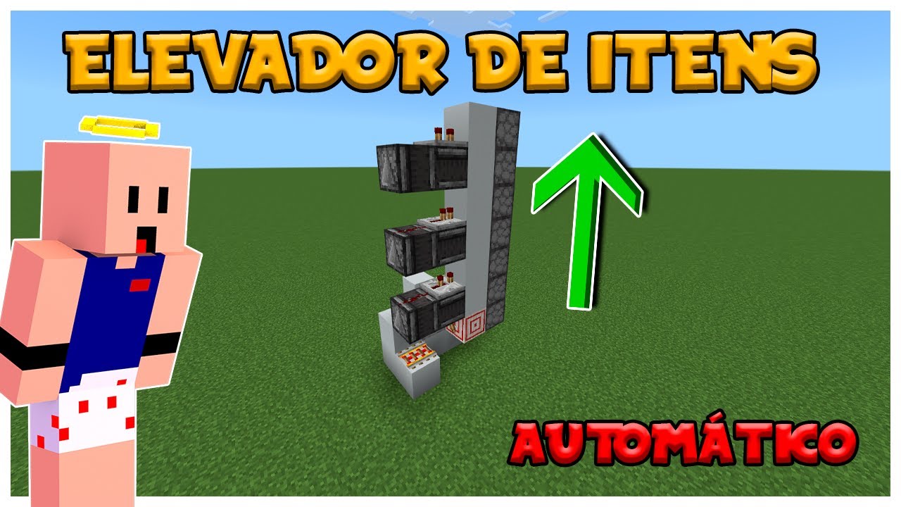 Como fazer um elevador de itens no Minecraft Bedrock - YouTube