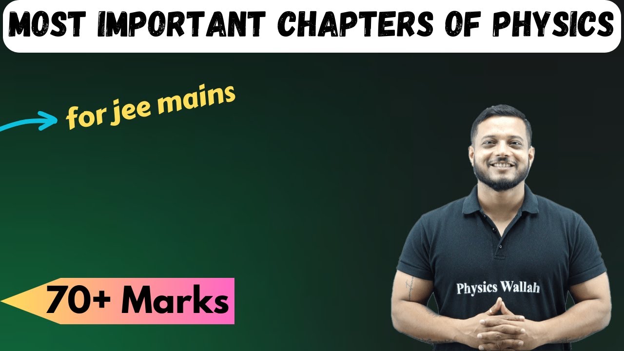 Physics Important Chapters For JEE Mains 2024 | rajwant sir ...