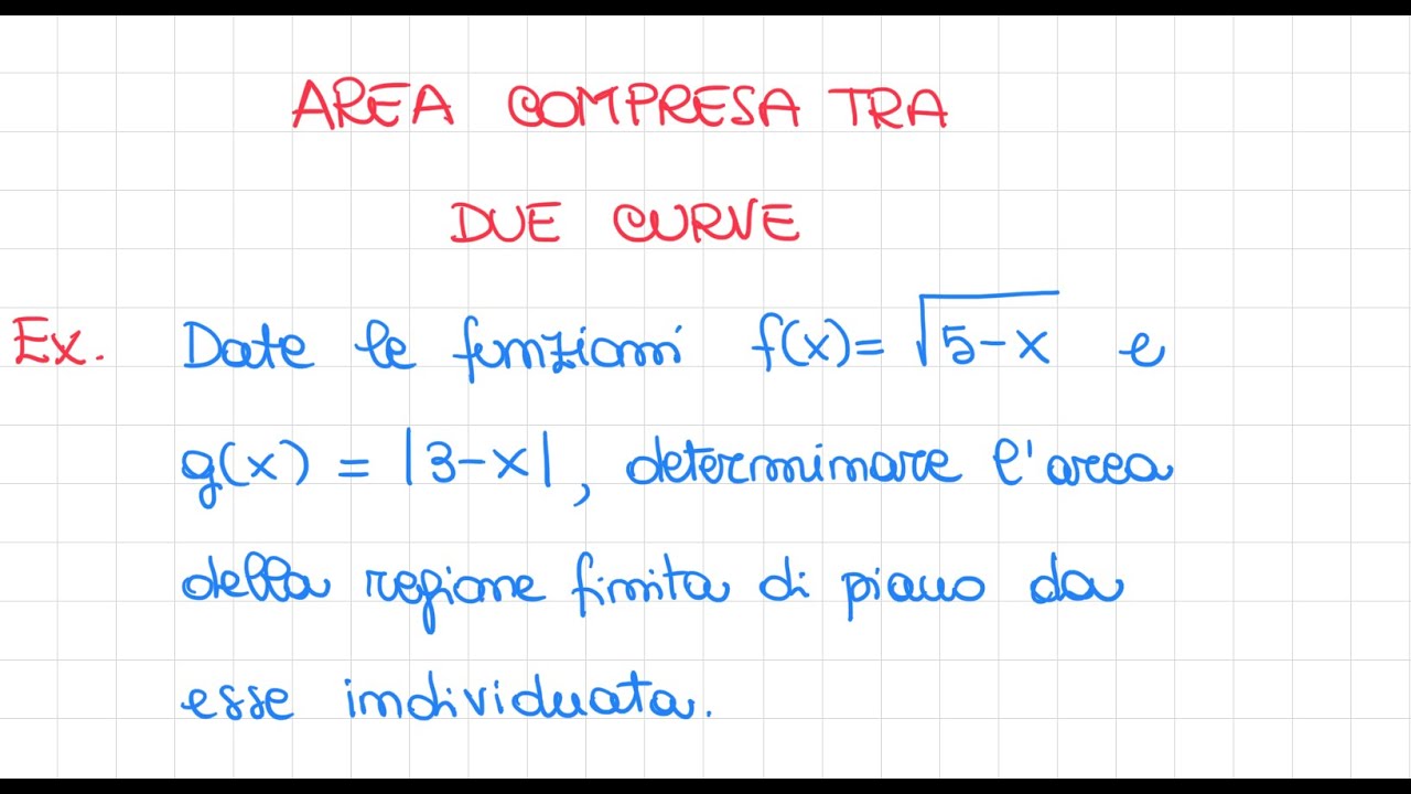 Area compresa tra due curve - YouTube