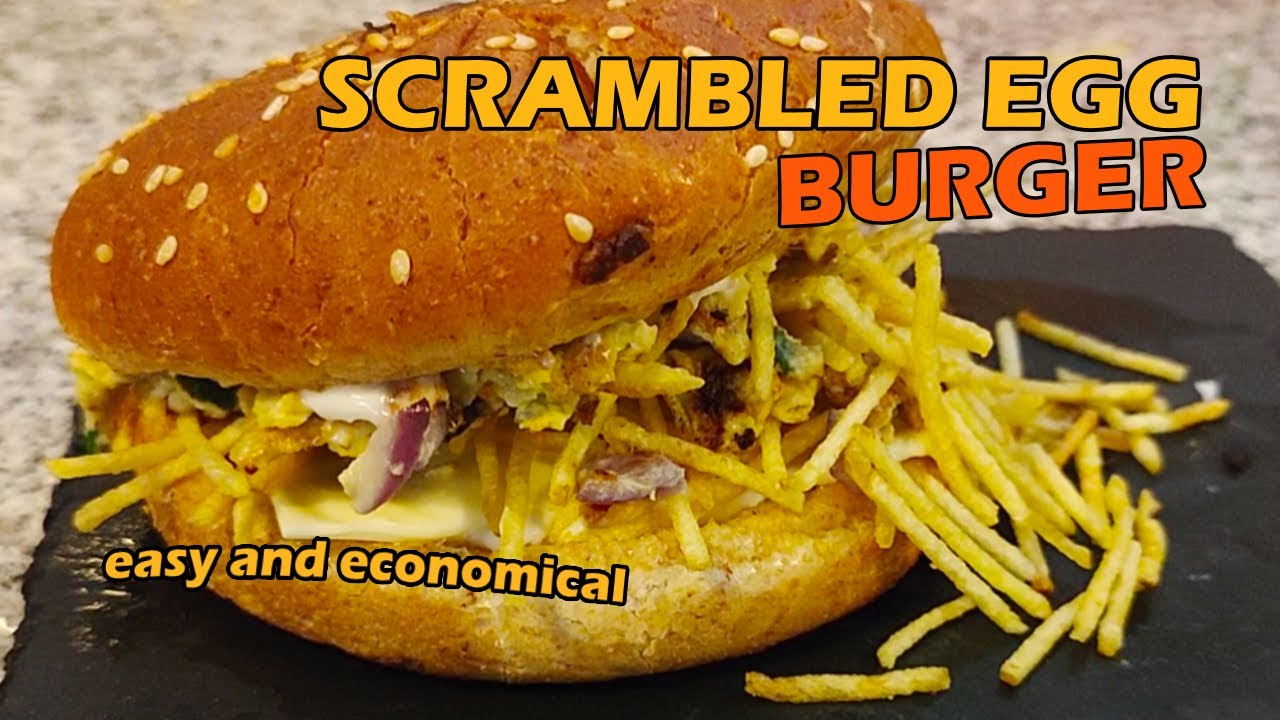 Scrambled Egg Burger 🍔 is a easy food recipes and economical to make at ...