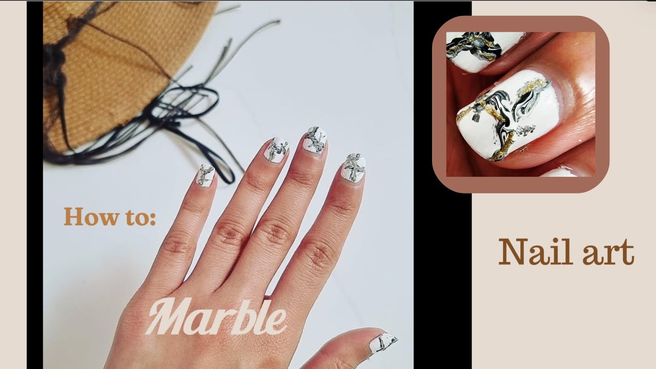 How to do MARBLE Nail Art | Full Tutorial (no special tools!) - YouTube