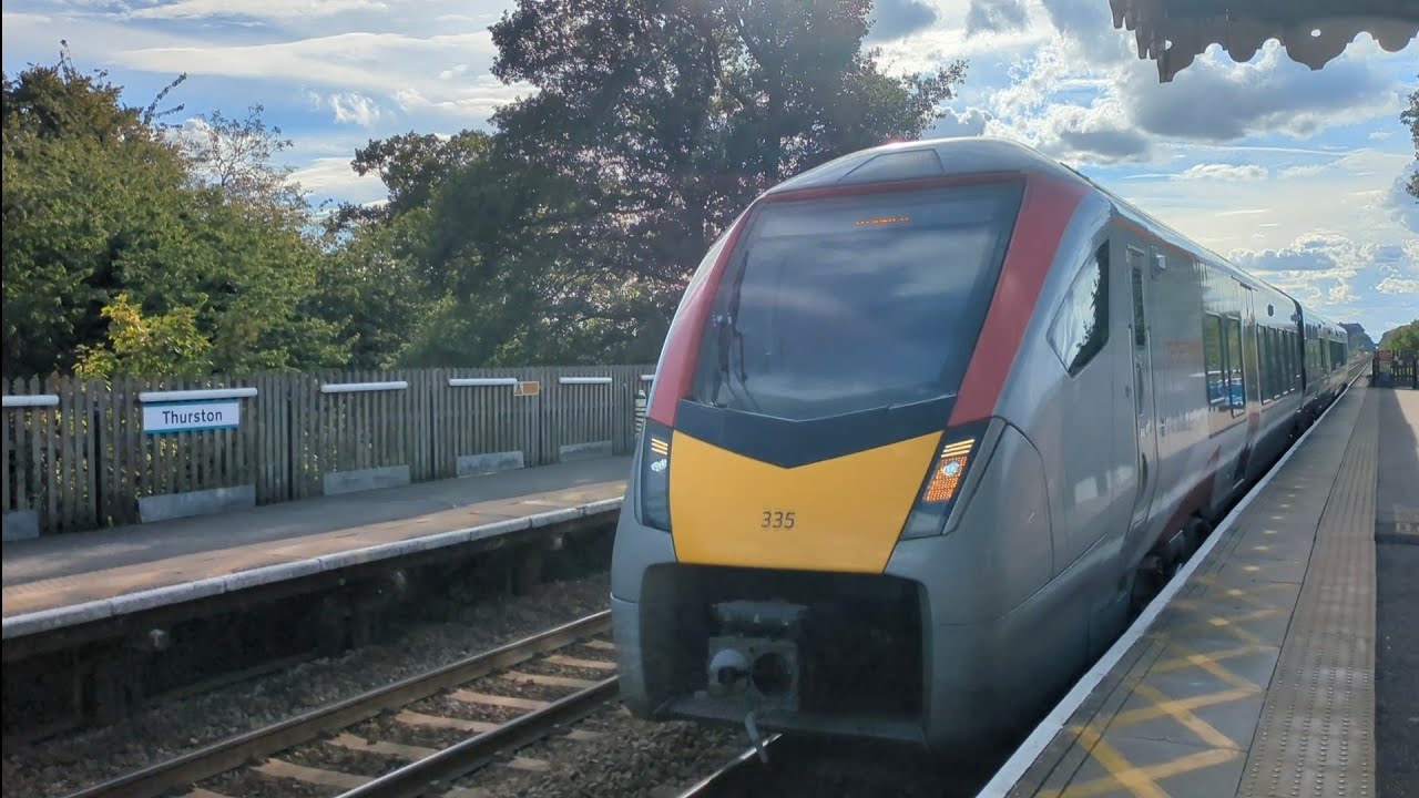 755 335 operating 2L79 passes Thurston at 17:03 28/08/25 - YouTube