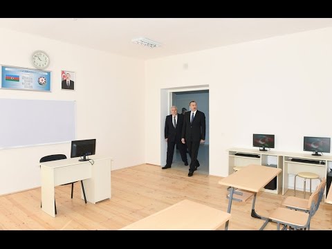 Prezident Şəkidə Qoxmuq kənd tam orta məktəbinin yeni binasının açılışında iştirak edib