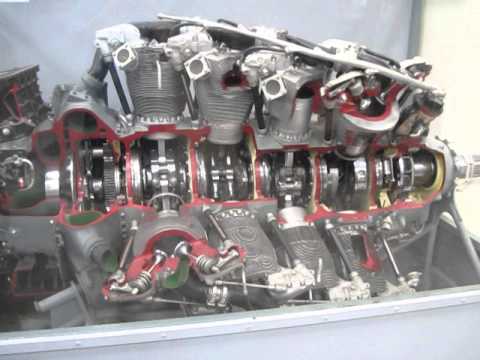 Short movie of P&W piston engine cutaway - YouTube