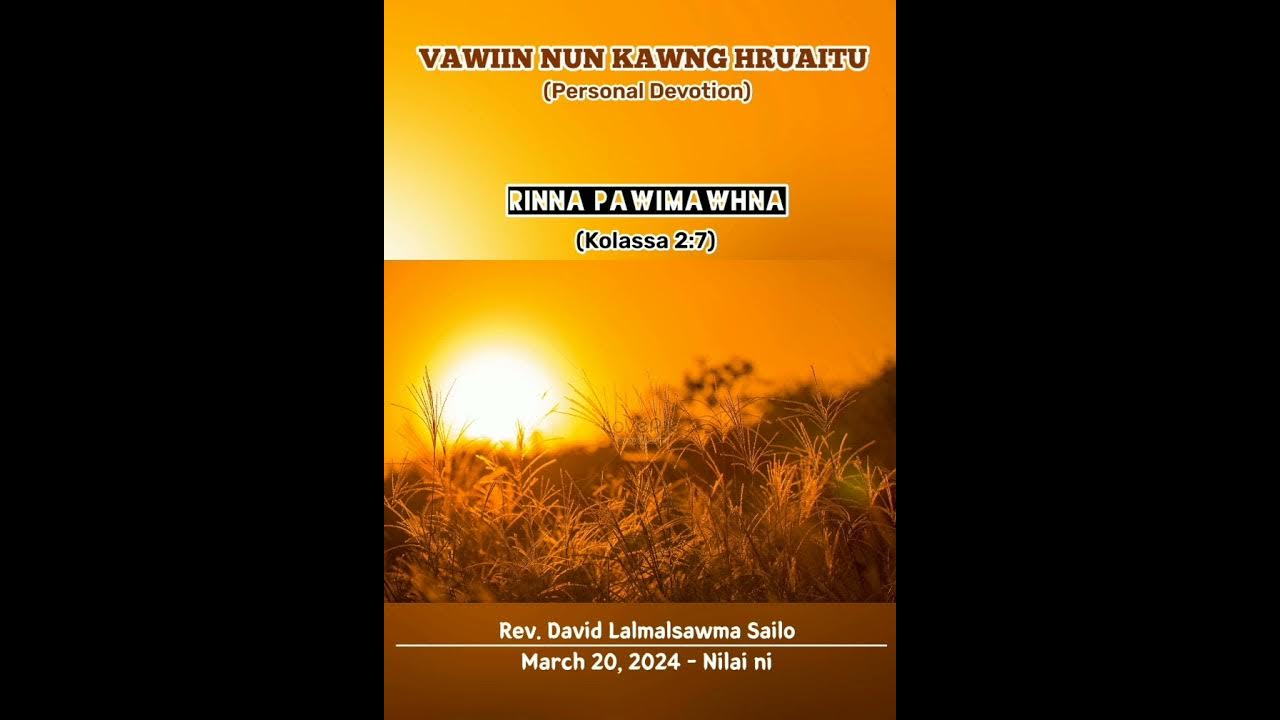 RINNA PAWIMAWHNA || VAWIIN NUN KAWNG HRUAITU - YouTube