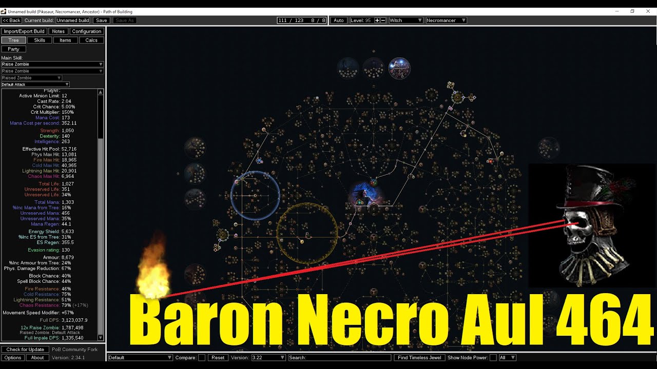 Poe 3.22 Baron Necro Aul 464 - YouTube