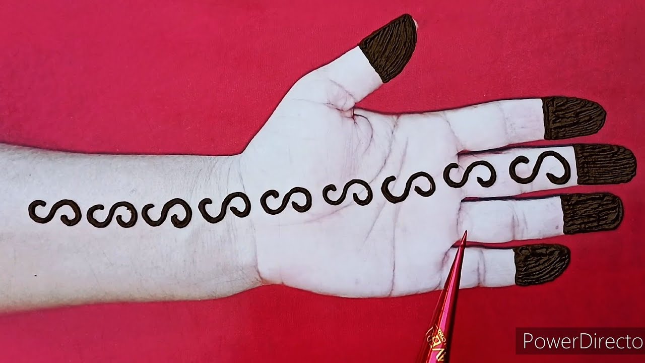 S word new mehndi design | mehndi design tricks | simple mehndi design ...