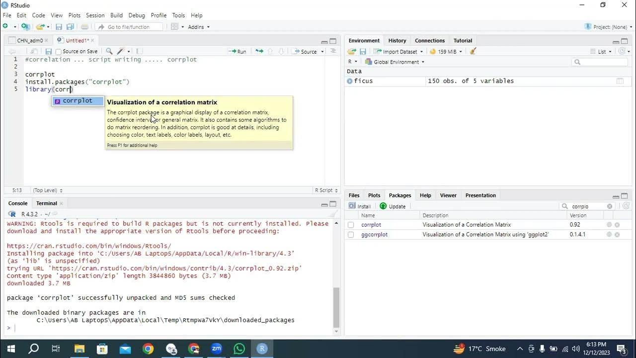 15th batch correlation with corrplot day 6 - YouTube
