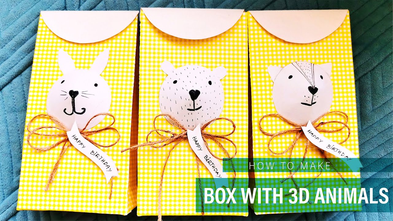 Box with 3d animals / easter boxes / easter boxes diy / easter boxes ...