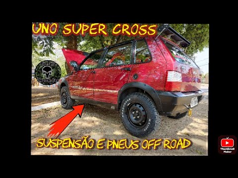 uno fire interna personalizada, com suspensão erguida e pneus BF ...