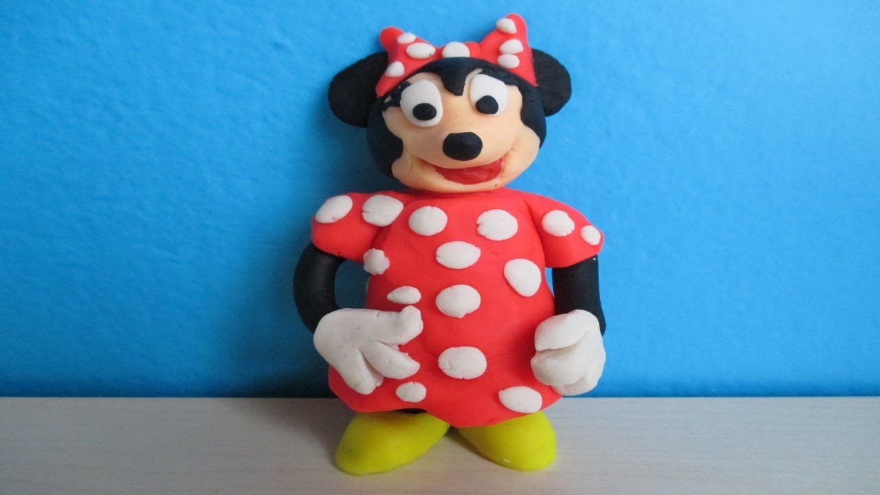 3D Minnie Mouse Modeling Video-How to Make Minnie Mouse using Play Doh ...