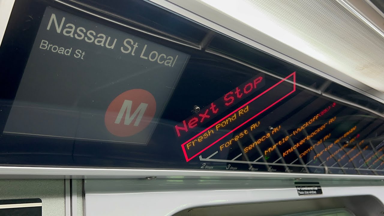 BMT Subway: R160A-1 (M) Train Ride from Metropolitan Avenue to Broad ...