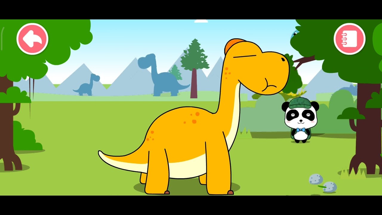 Petualangan Panda Miu Miu di Taman Dinosaurus | Brachiosaurus | Kid's ...