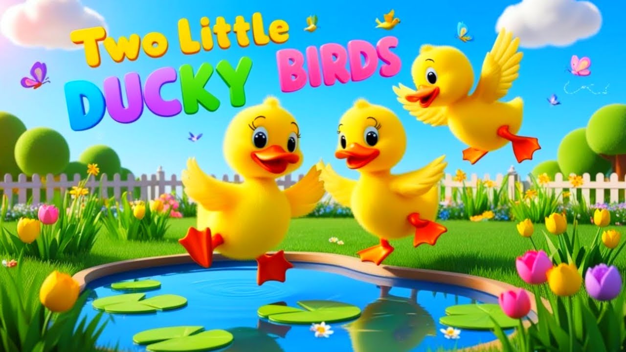 "🦆 Two Little Ducky Bird Song - Catchy Nursery Rhyme for Kids! Sing ...