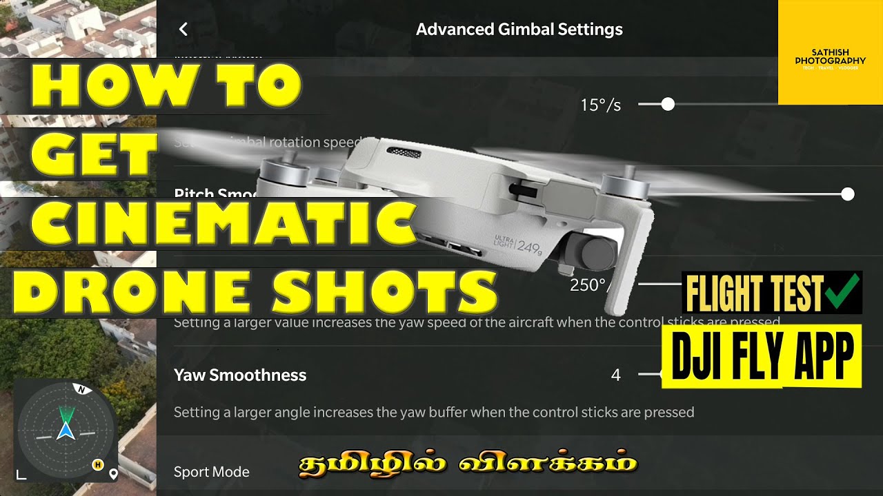 DJI Mini 2 | Mini | Mini SE | Cinematic shot settings | Yaw Speed ...