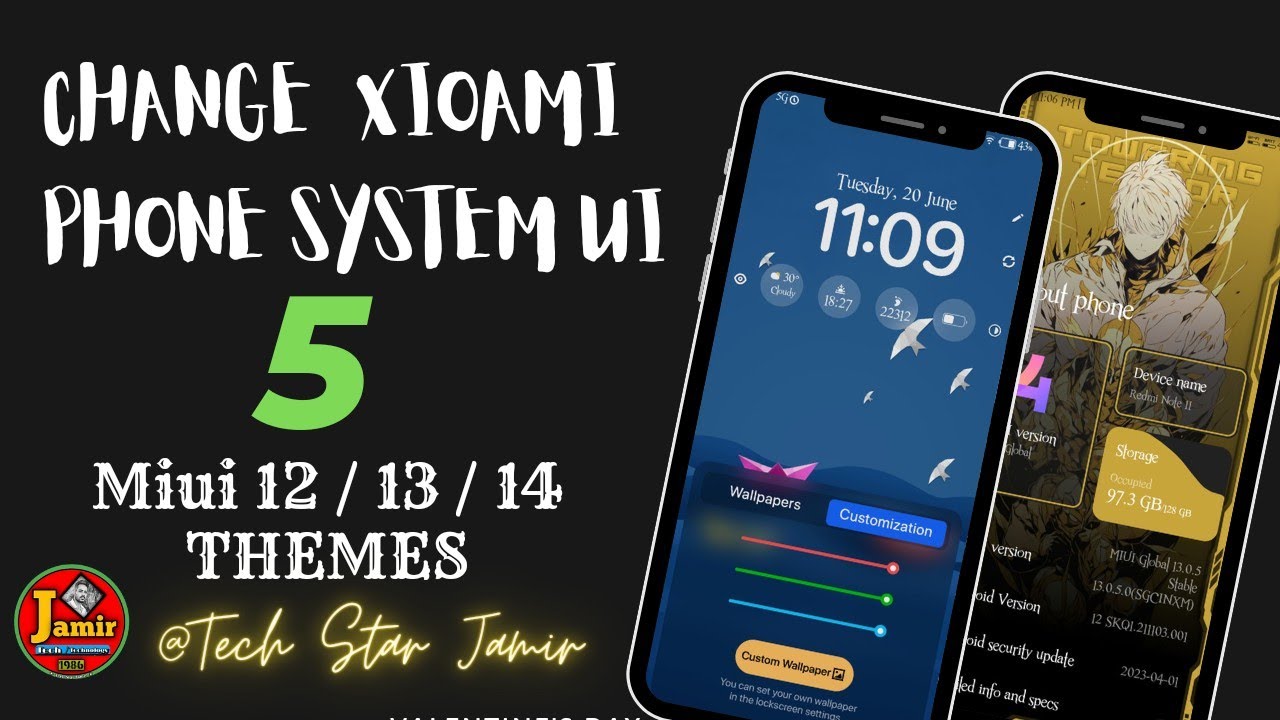 change xiomi phone system ui || top 5 miui 12 / 13 / 14 themes ...