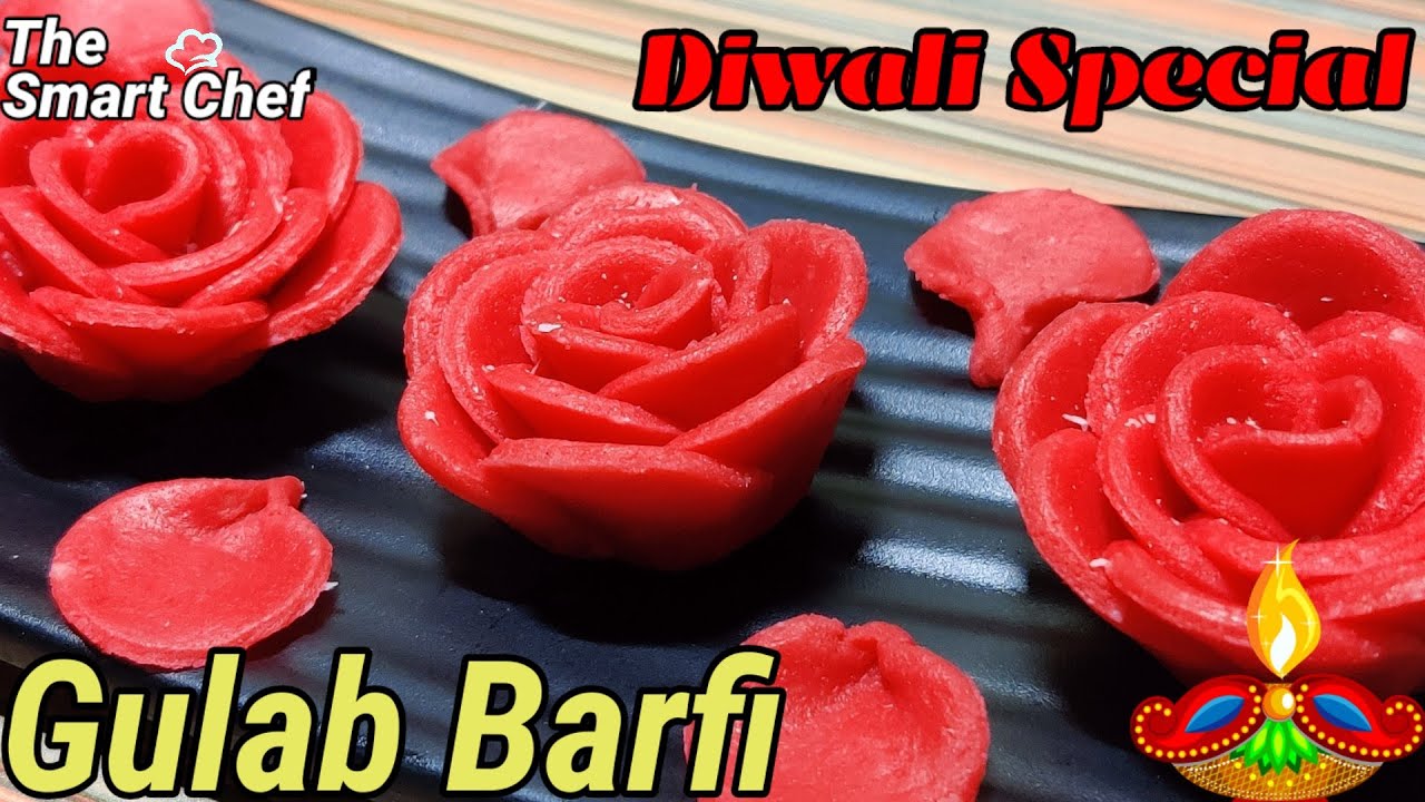 Rose Barfi Or Gulab Barfi Recipe ǀ Diwali Special Sweet Recipe ǀ ...