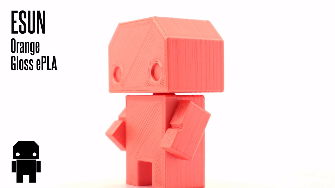 406 ESUN Orange Gloss ePLA | 3D printed sample | #FilaMODE - YouTube