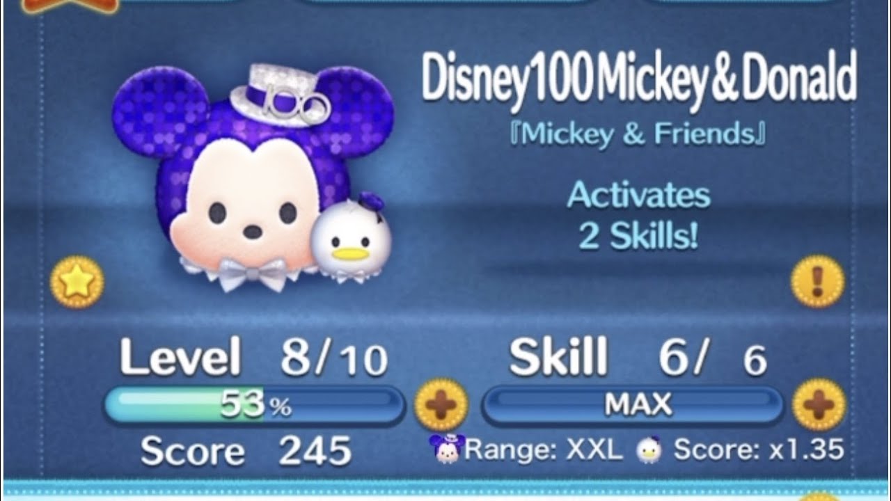 Disney 100 Mickey & Donald | Max Skill 6 | Disney Tsum Tsum Gameplay ...