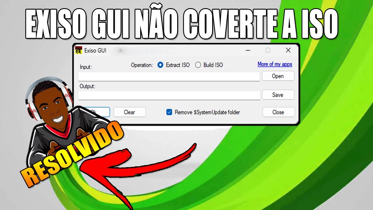EXISO GUI NÃO CONVERTE A ISO CORRETAMENTE - YouTube