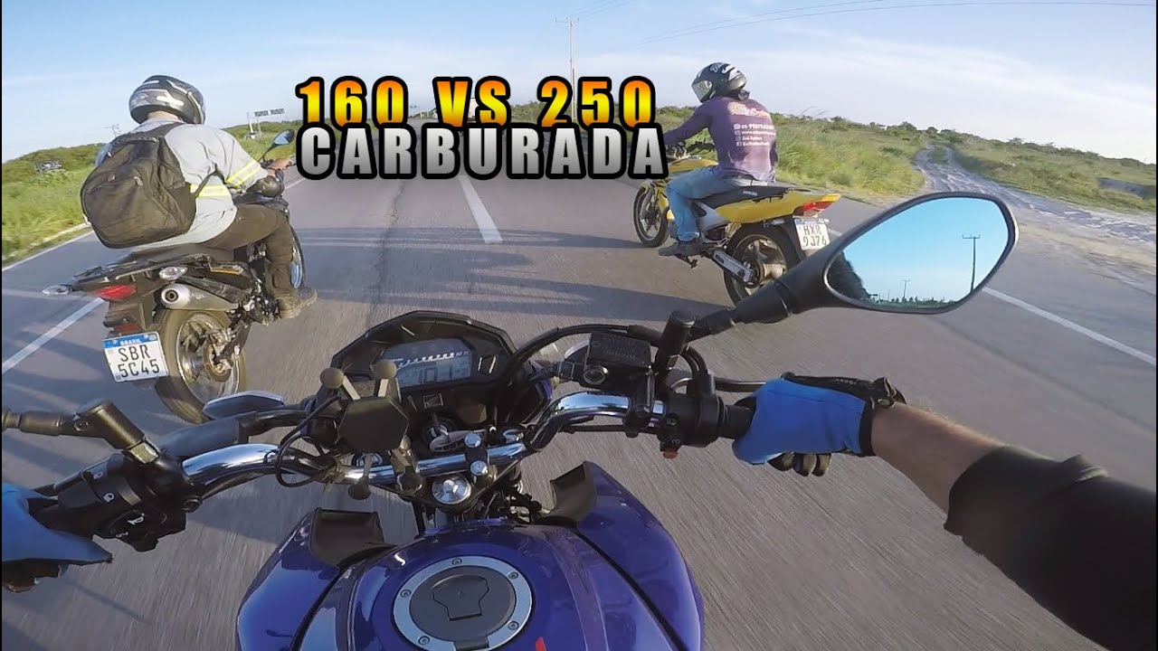 RACHA 160 VS 250 CBX TWISTER CARBURADA - YouTube