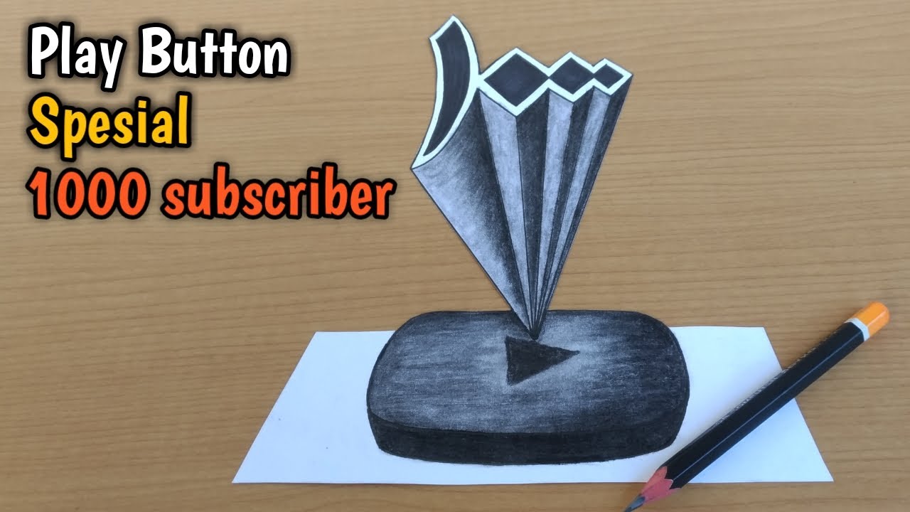 MENGGAMBAR PLAY BUTTON 1000 SUBSCRIBER - YouTube