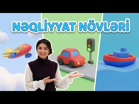 Nəqliyyat növləri 🚗✈️🚢 quru, hava, su + işıqfor | Uşaqlar üçün | TinaLand