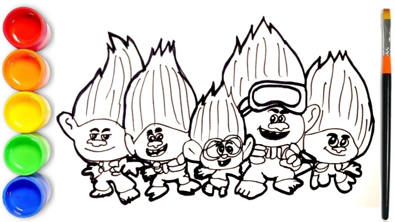 Trolls Band Together Drawing | Drawing Baby Branch, John Dory, Spruce ...