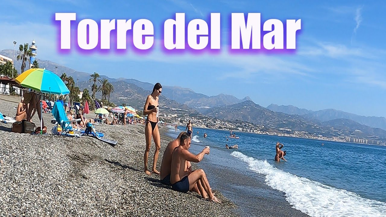 Spain Beach Walk Torre del Mar 🏖️ Beachwalk ☀️ Costa Del Sol Spain ...