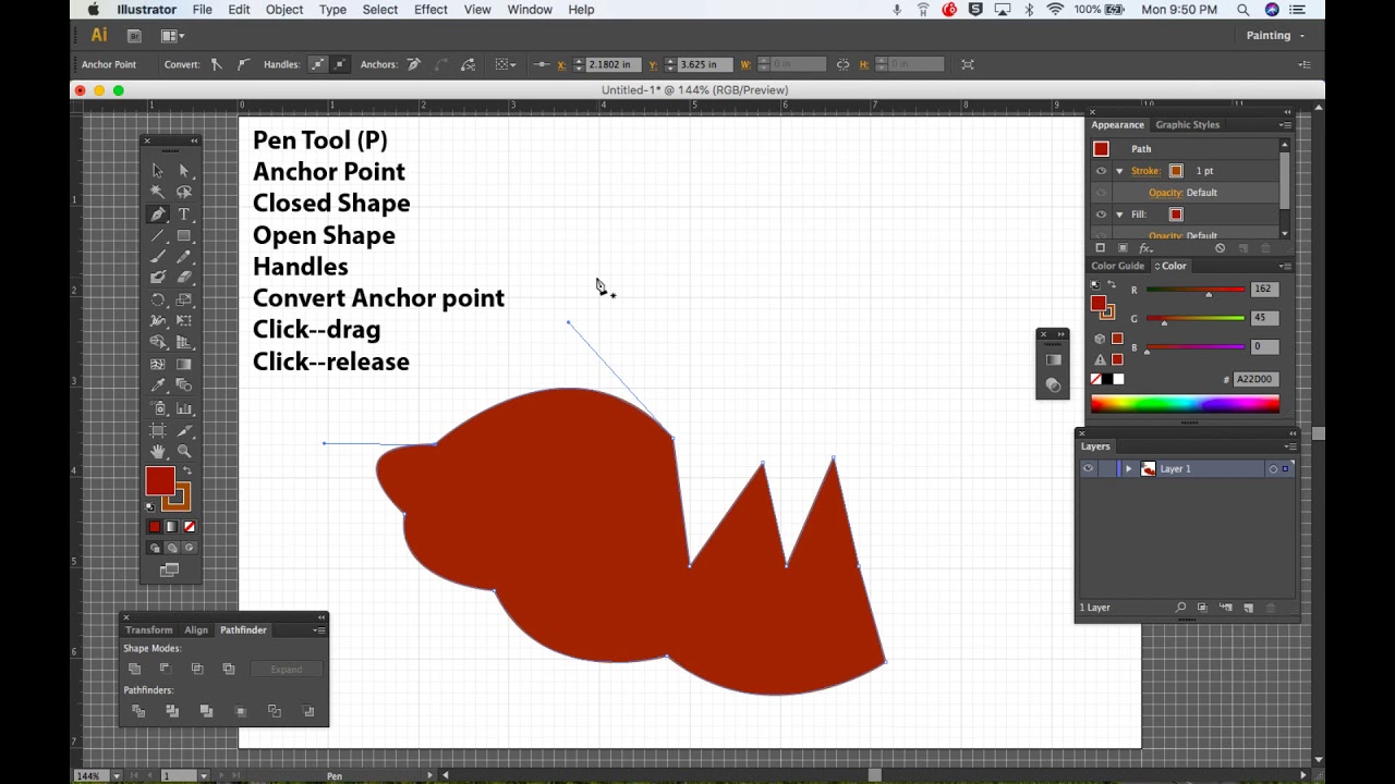 Adobe Illustrator CS6 Pen Tool for Beginners - YouTube