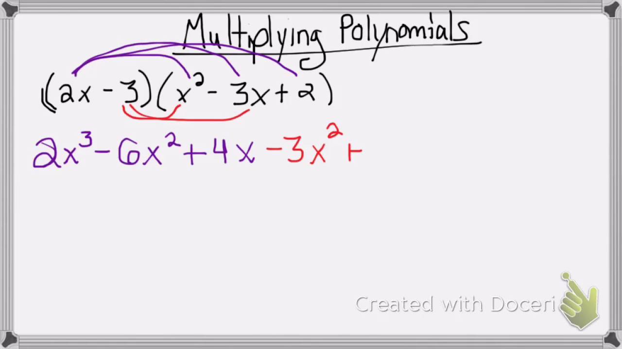 multiplying polynomials - YouTube