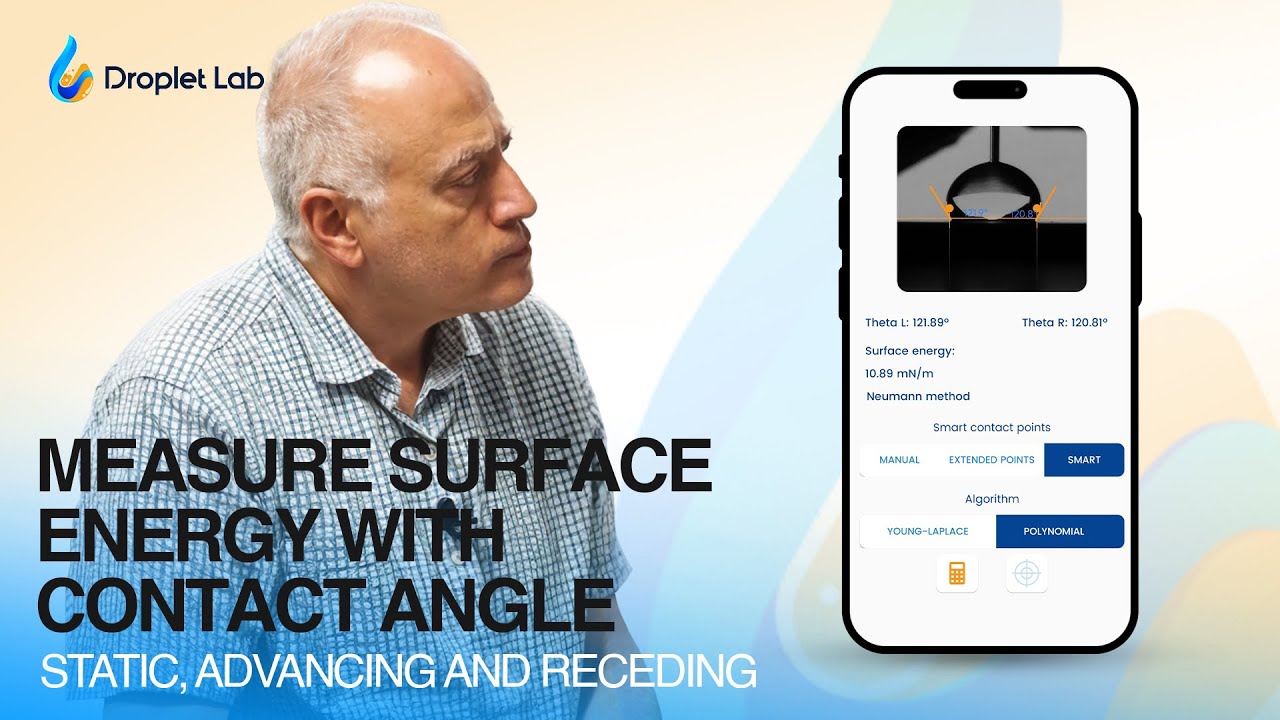 How to Measure Surface Energy Using Contact Angle (Static & Dynamic ...