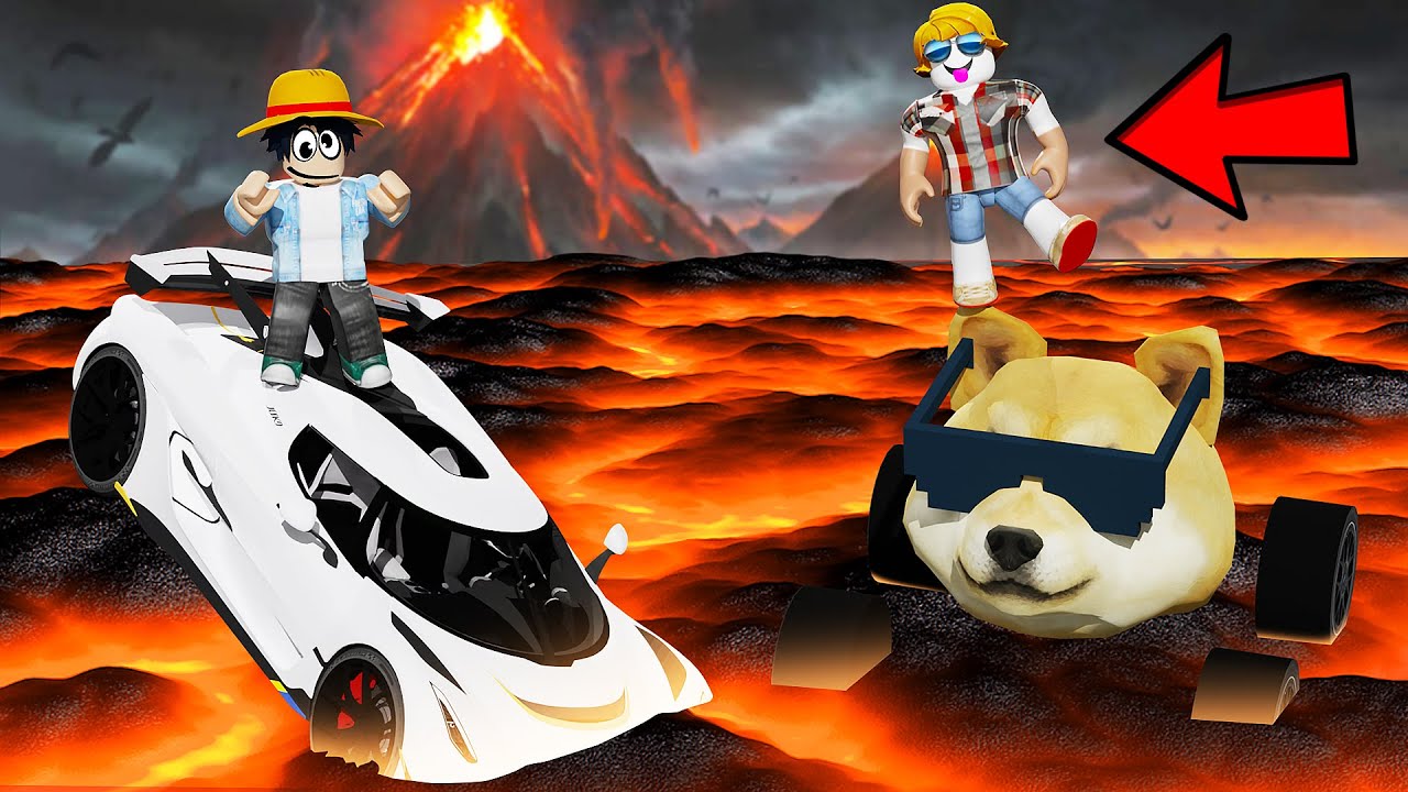 ROBLOX: ESCAPE THE RISING LAVA CHALLENGE with CHOP & BOB - YouTube