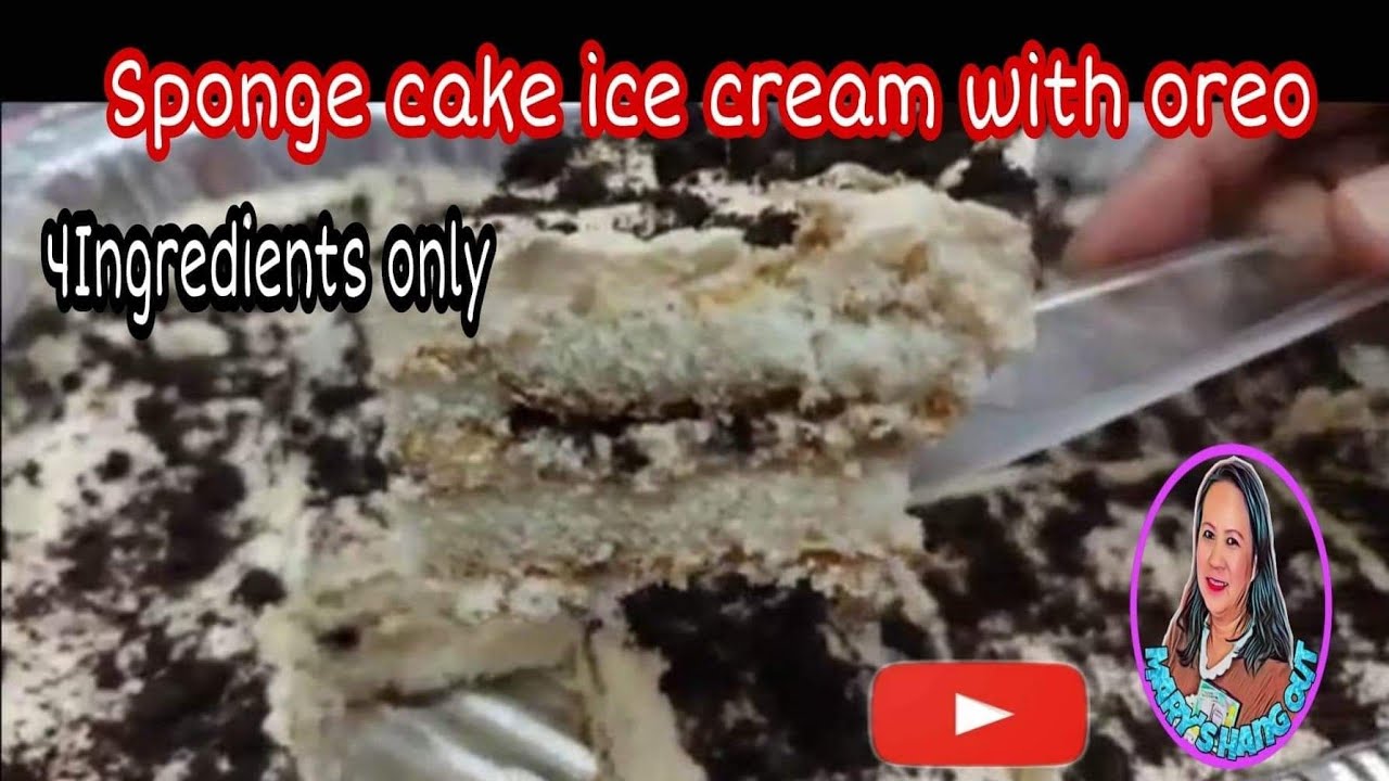 Sponge Cake Ice Cream with Oreo/Good forAny occassion - YouTube