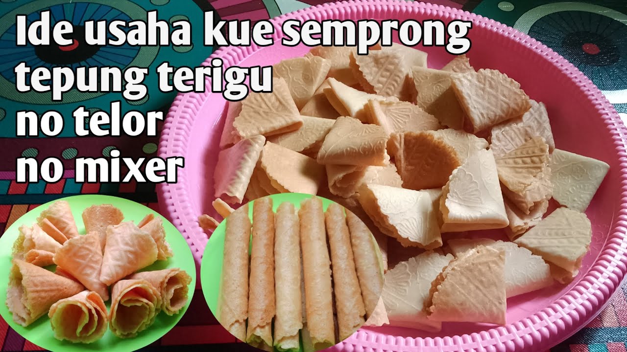Cara membuat kue semprong wijen anti gagal#kuekering#kuelebaran - YouTube
