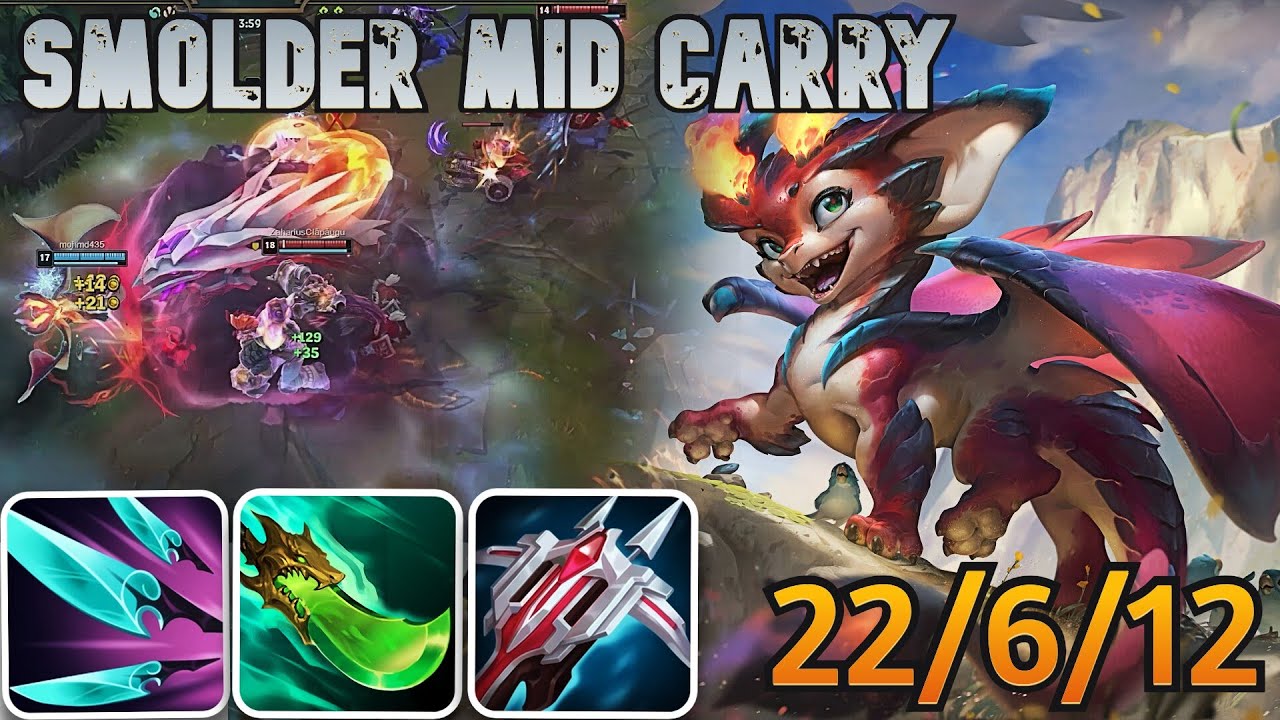 How to Carry as smolder mid 22/6/12 - League of Legends | Game With ...