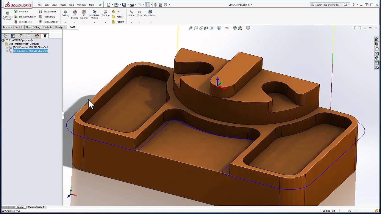 HSMWorks Development update: 2D Chamfer - YouTube