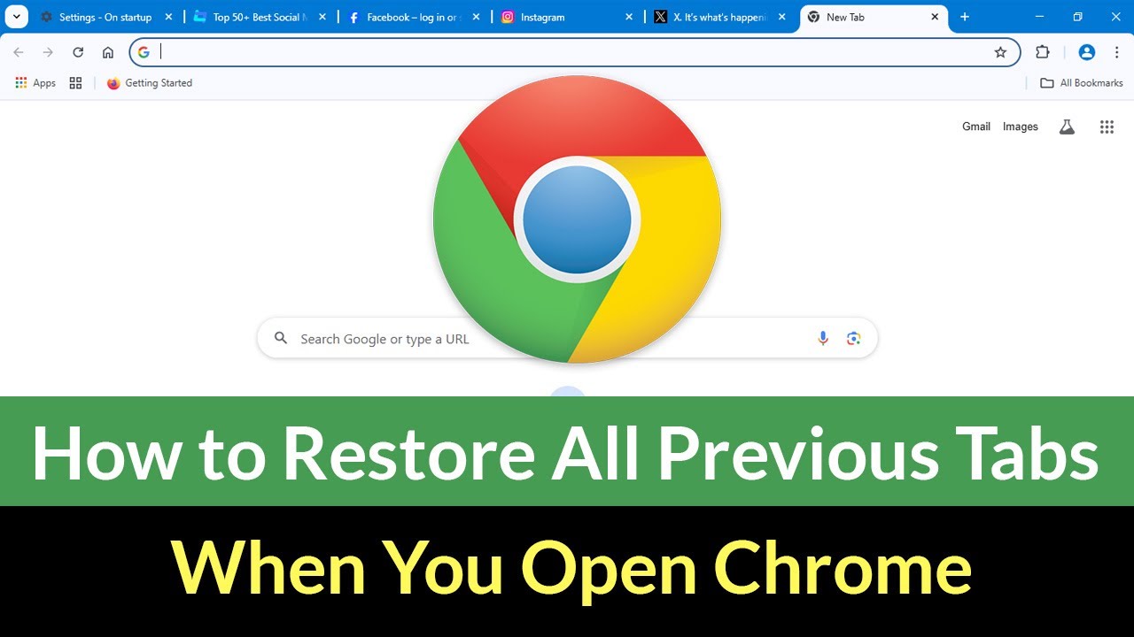 How to Restore All Previous Tabs When You Open Chrome? - YouTube