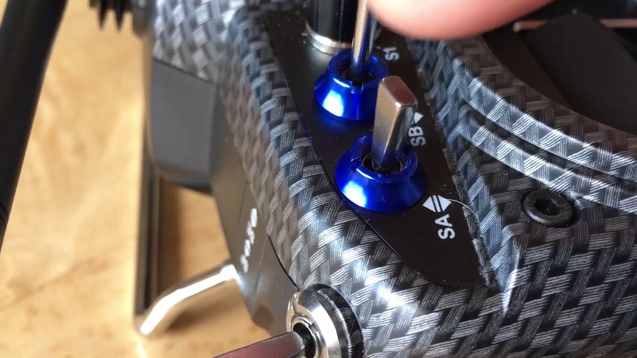 FrSky Taranis aluminum switch nuts interference issue - YouTube