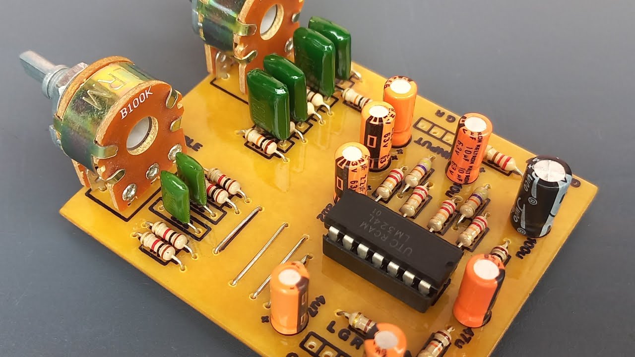 Single Supply LM324 IC Based Bass Treble / 2 Way Tone Control Board in ...