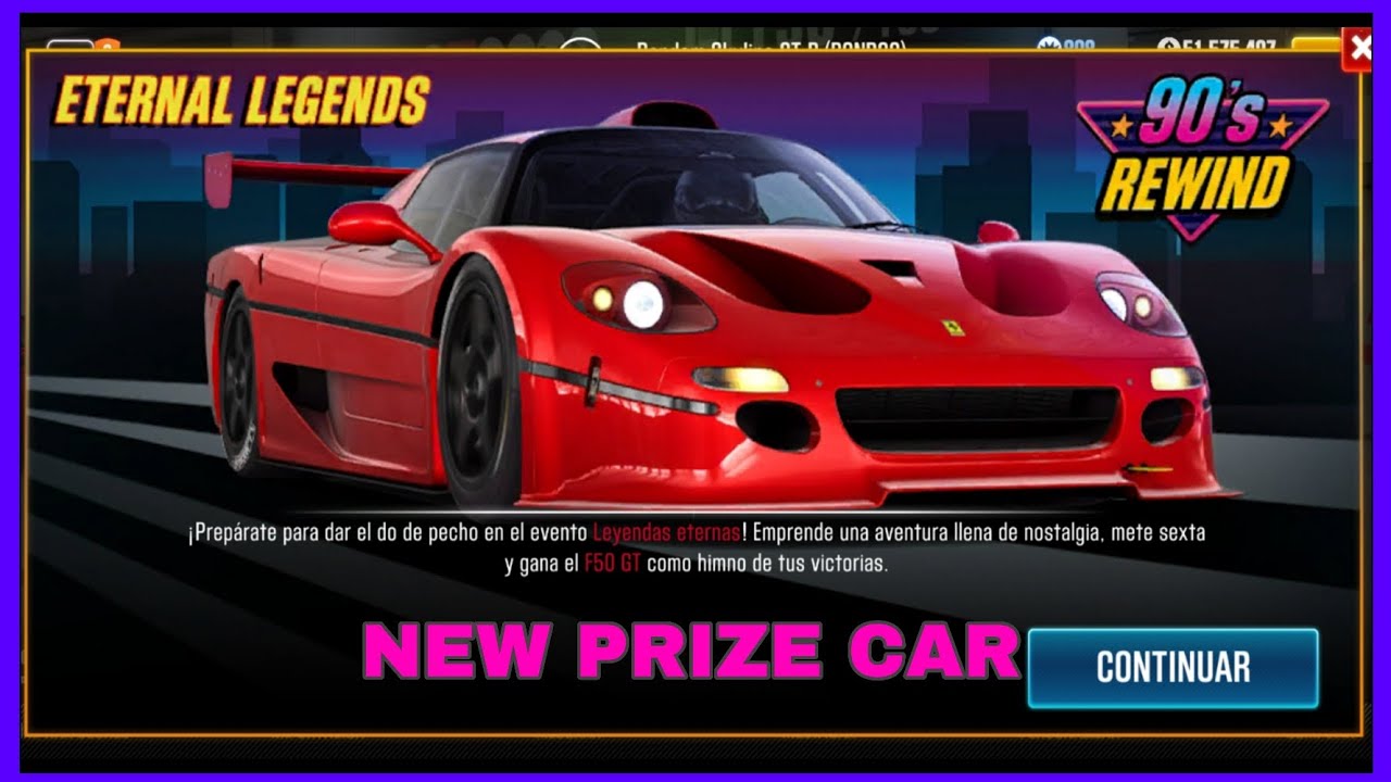 `CSR2` 90'S REWIND: ETERNAL LEGENDS+GET FREE FERRARI F50 GT - YouTube