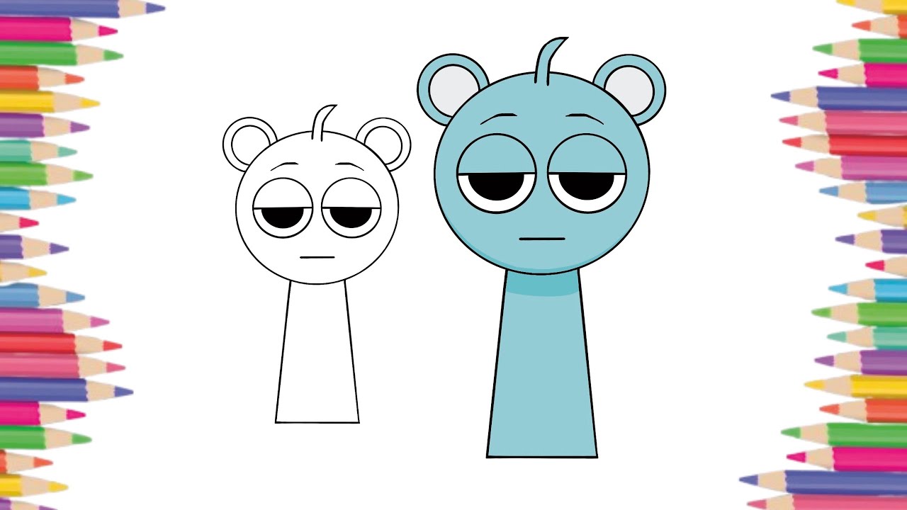 How to draw Sky Blue (Sky) from Incredibox Sprunki Step by Step - YouTube