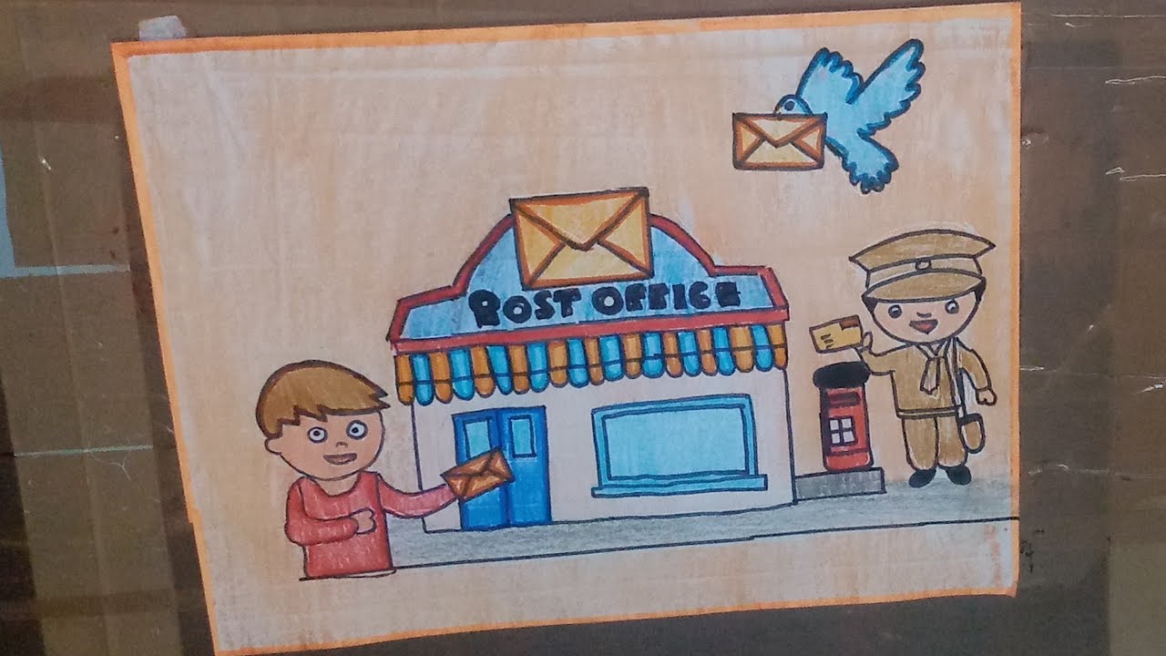 World Postal Day2020/World Postal Day Drawing /Poster on world Postal ...